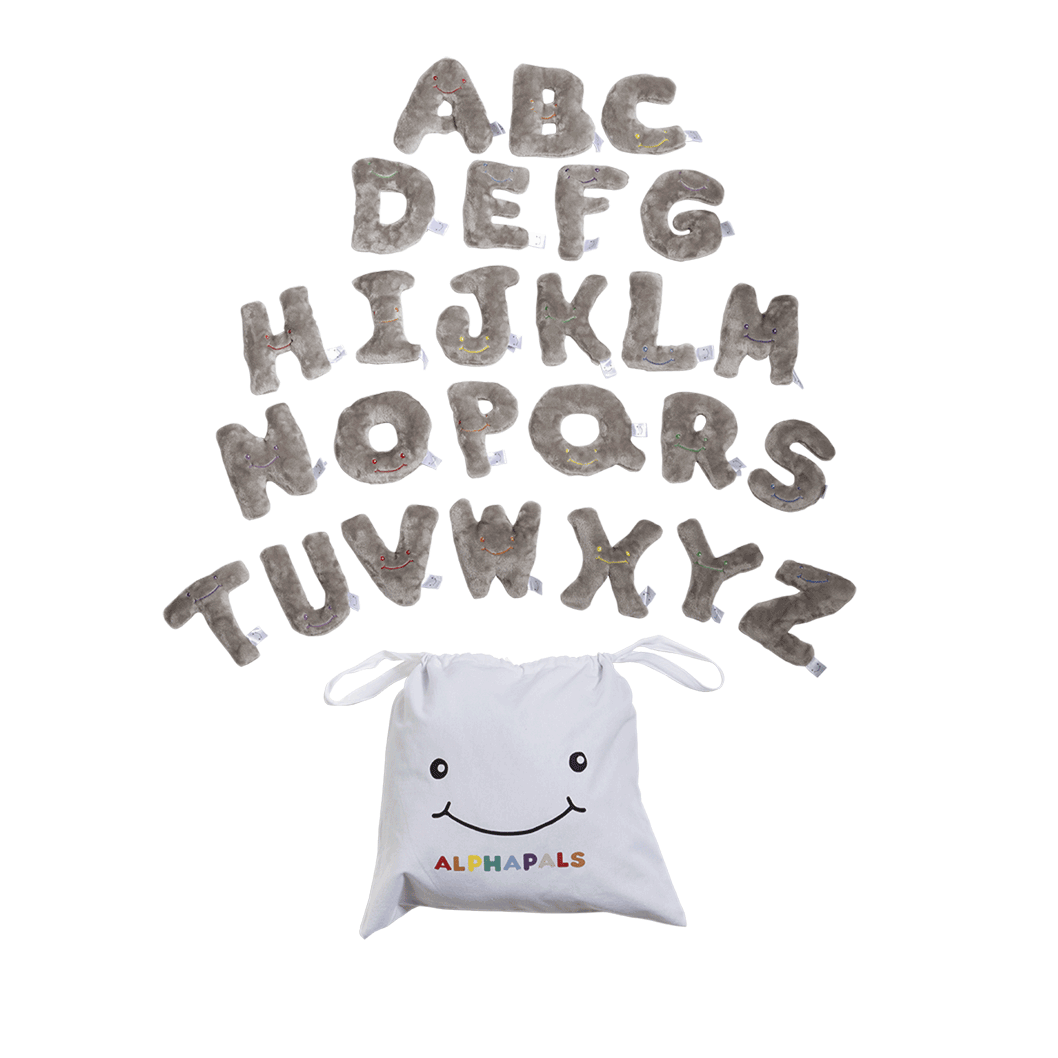 Alphapals® 5 Inch Plush Letter Set with Drawstring Bag