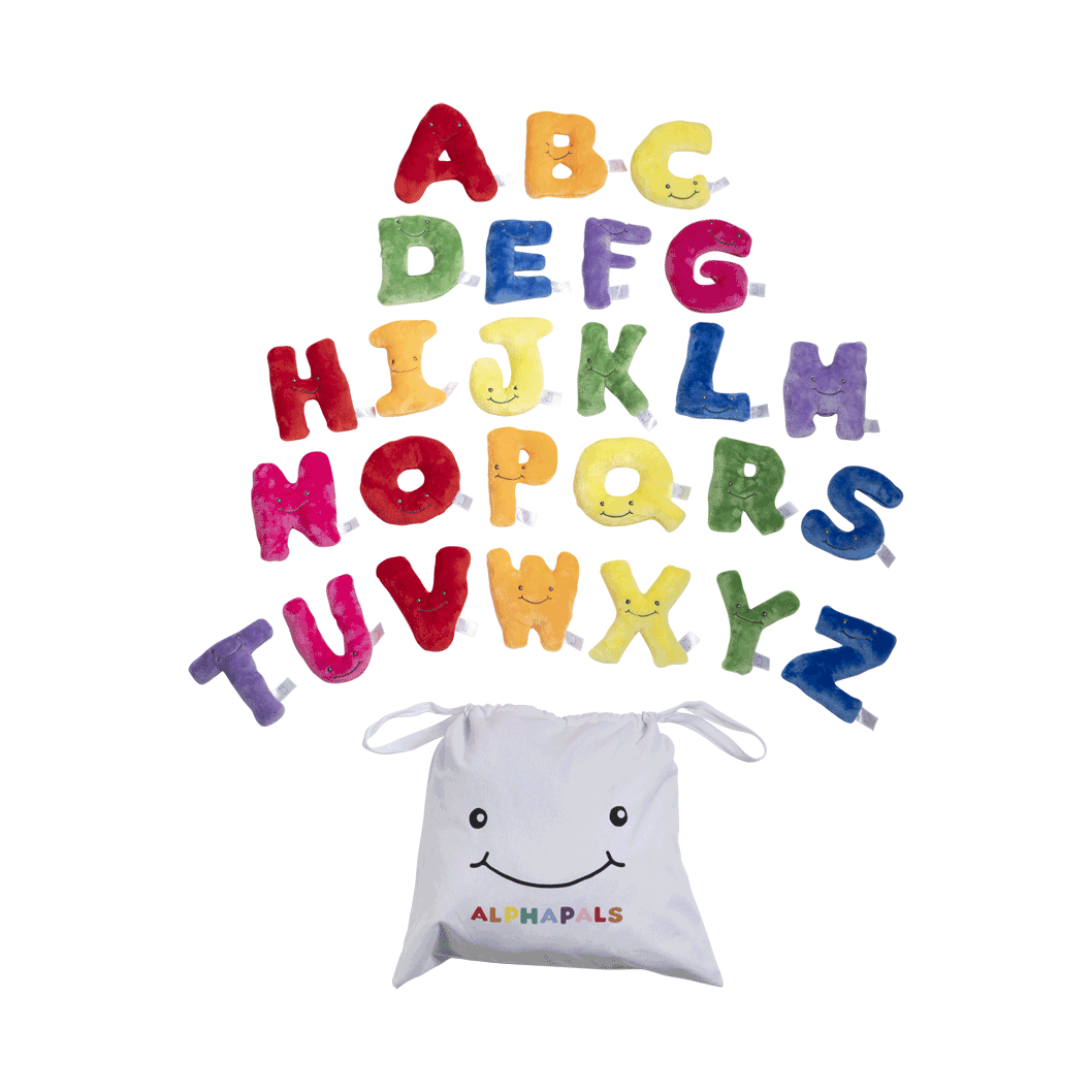Alphapals® 5 Inch Plush Letter Set with Drawstring Bag
