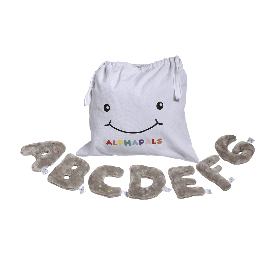Alphapals® 5 Inch Plush Letter Set with Drawstring Bag