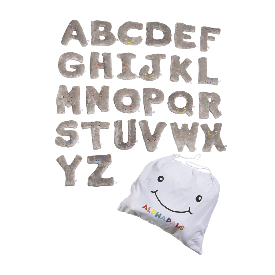 Alphapals® 11 Inch Plush Letter Set with Drawstring Bag