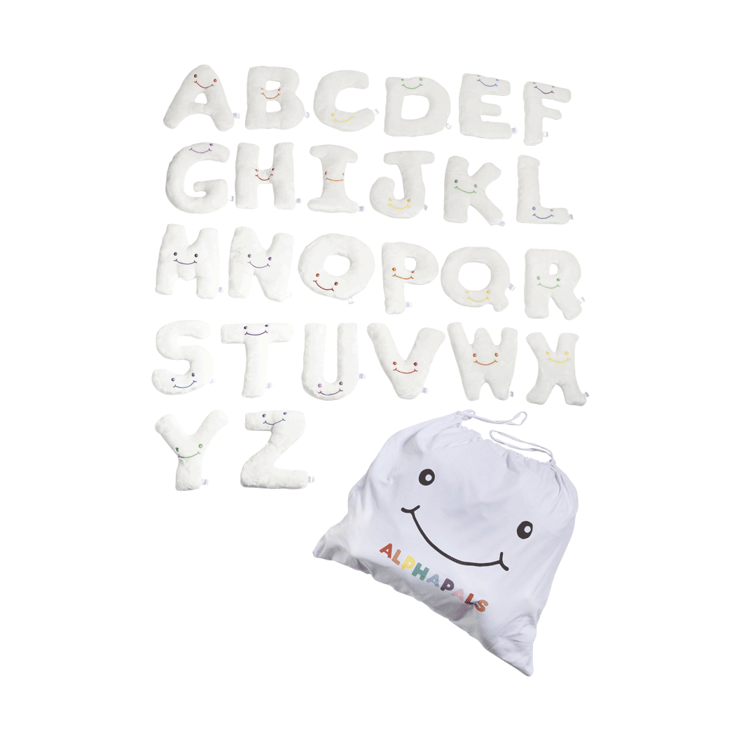 Alphapals® 11 Inch Plush Letter Set with Drawstring Bag