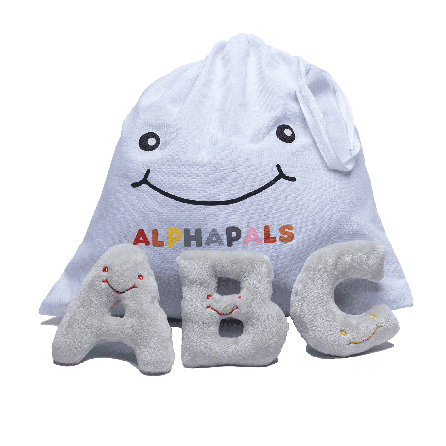 Alphapals® 5 Inch Plush Letter Set with Drawstring Bag